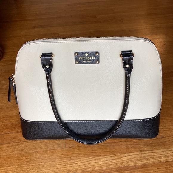 kate spade | Bags | Kate Spade Cream And Black Handbag Good Condition ...
